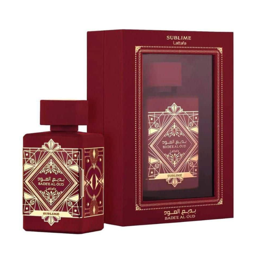 Perfume BADE’E AL OUD SUBLIME Lattafa Rojo Unisex 100 ml – Arella Boutique