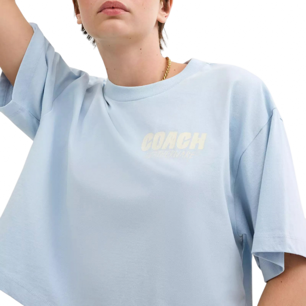 Playera Coach Azul / Blanco CX176 – Arella Boutique