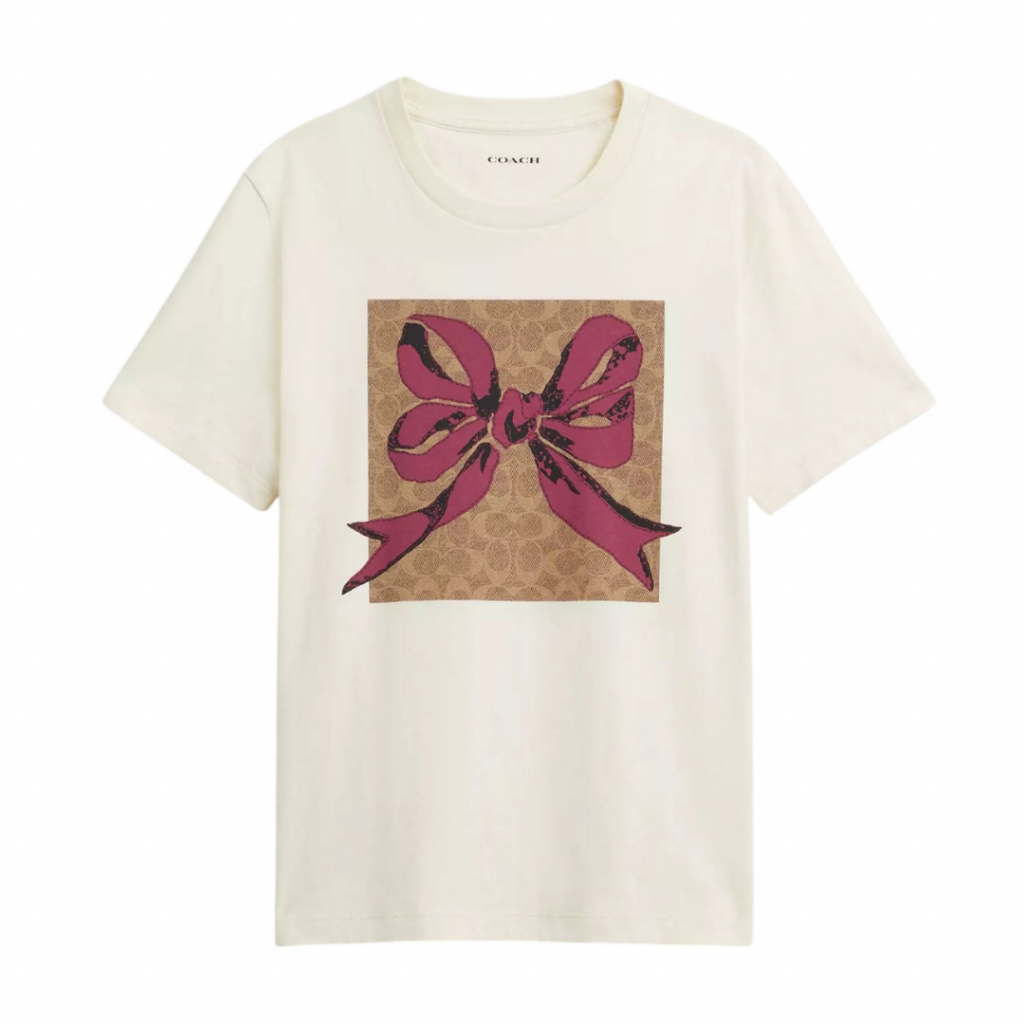 Playera Coach Beige Coquette CZ015 – Arella Boutique
